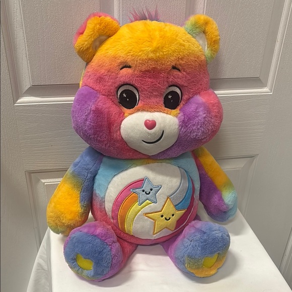 Care Bears | Toys | Large Rainbow Care Bear Plush Toy 2 Tall Seating ...